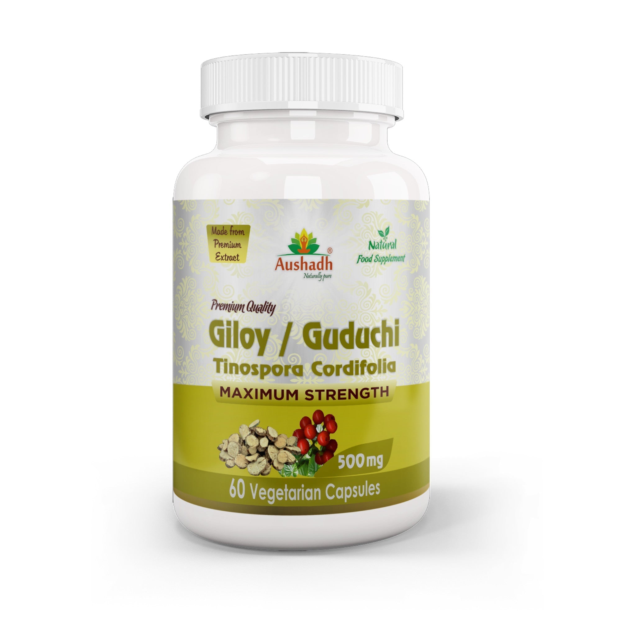 Giloy Guduchi Capsule (Tinospora Cordifolia) - Herbalshire Handmade ...